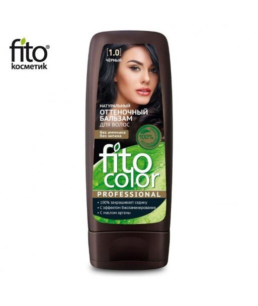 Naturalny balsam KOLORYZUJĄCY do włosów - CZARNY 1,0 - FITO COLOR - Henny i farby do włosów ...