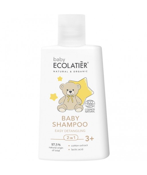 BABY Szampon dla niemowląt 2w1 3+ Łatwe rozczesywanie, 250ml ECOLATIER - Kosmetyki do kąpieli ...